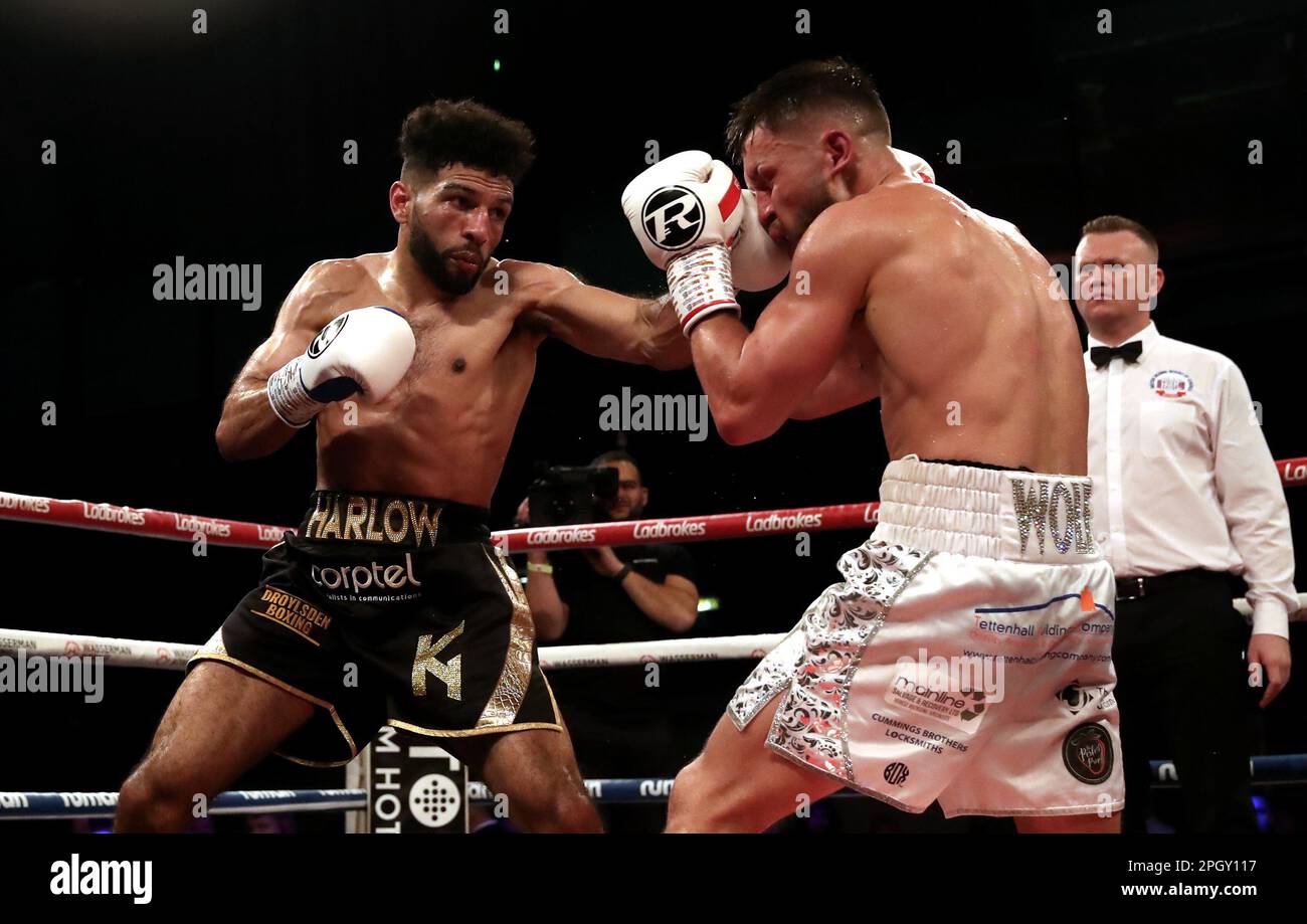 Kane Gardner (left) in action against Conah Walker at the University of ...