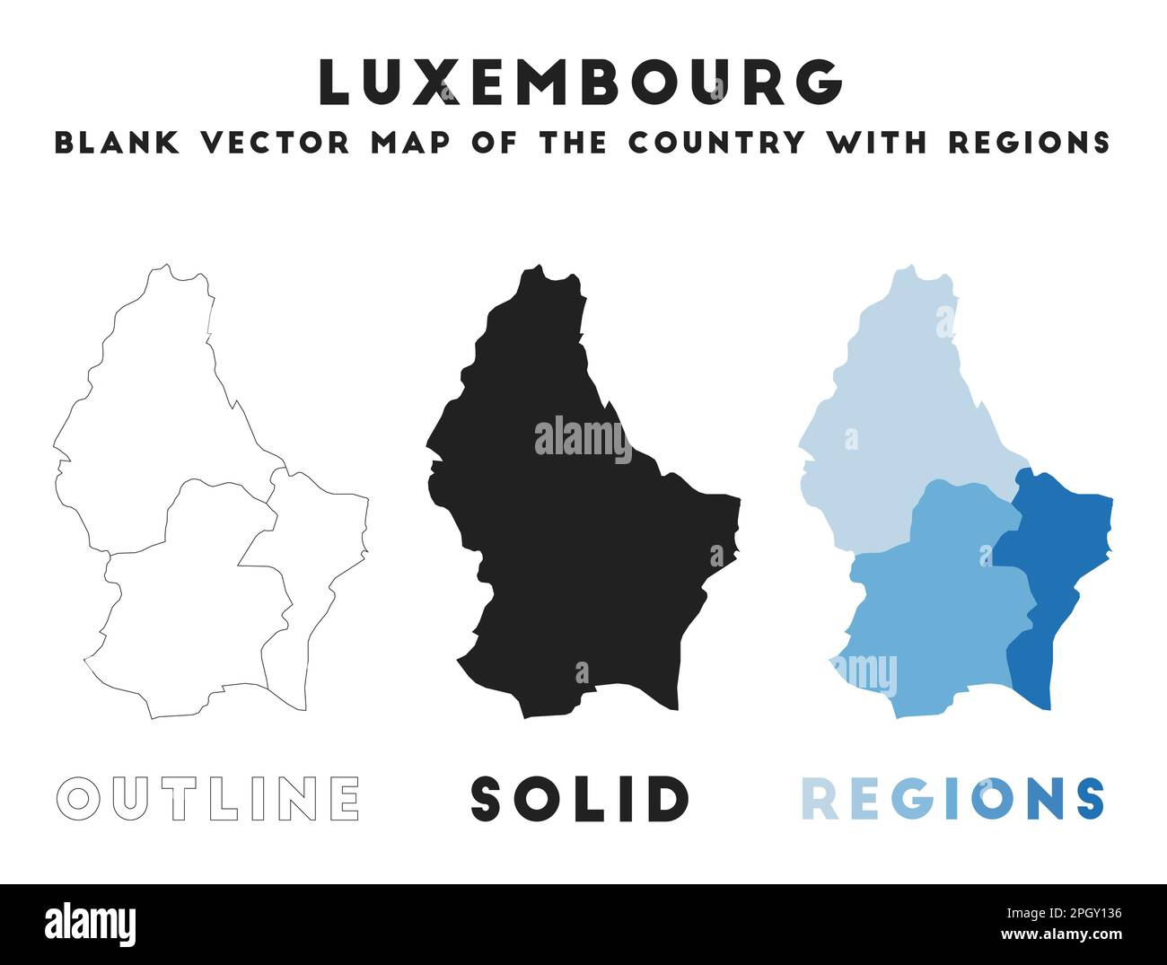 Luxembourg map. Borders of Luxembourg for your infographic. Vector ...