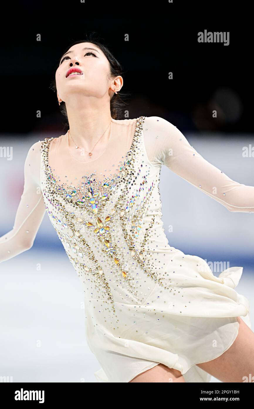 Haein LEE (KOR), during Women Free Skating, at the ISU World Figure ...