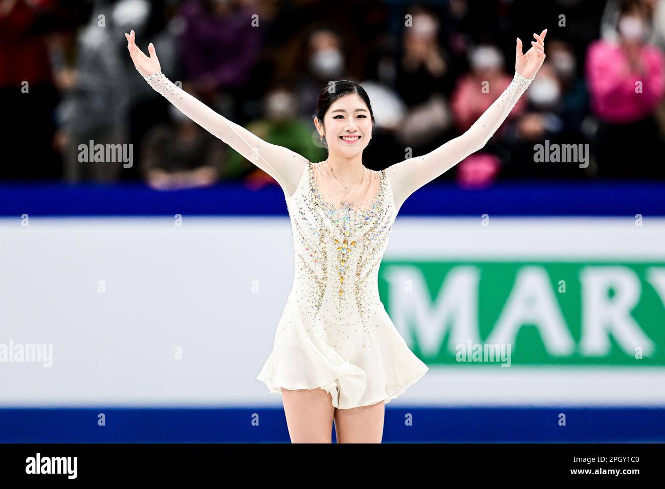 Haein LEE (KOR), during Women Free Skating, at the ISU World Figure ...