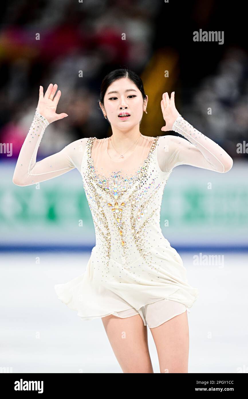 Haein LEE (KOR), during Women Free Skating, at the ISU World Figure ...