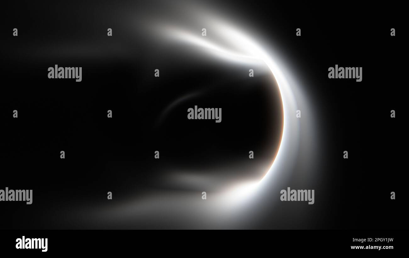 An abstract background formation of black and white glowing fractal ...