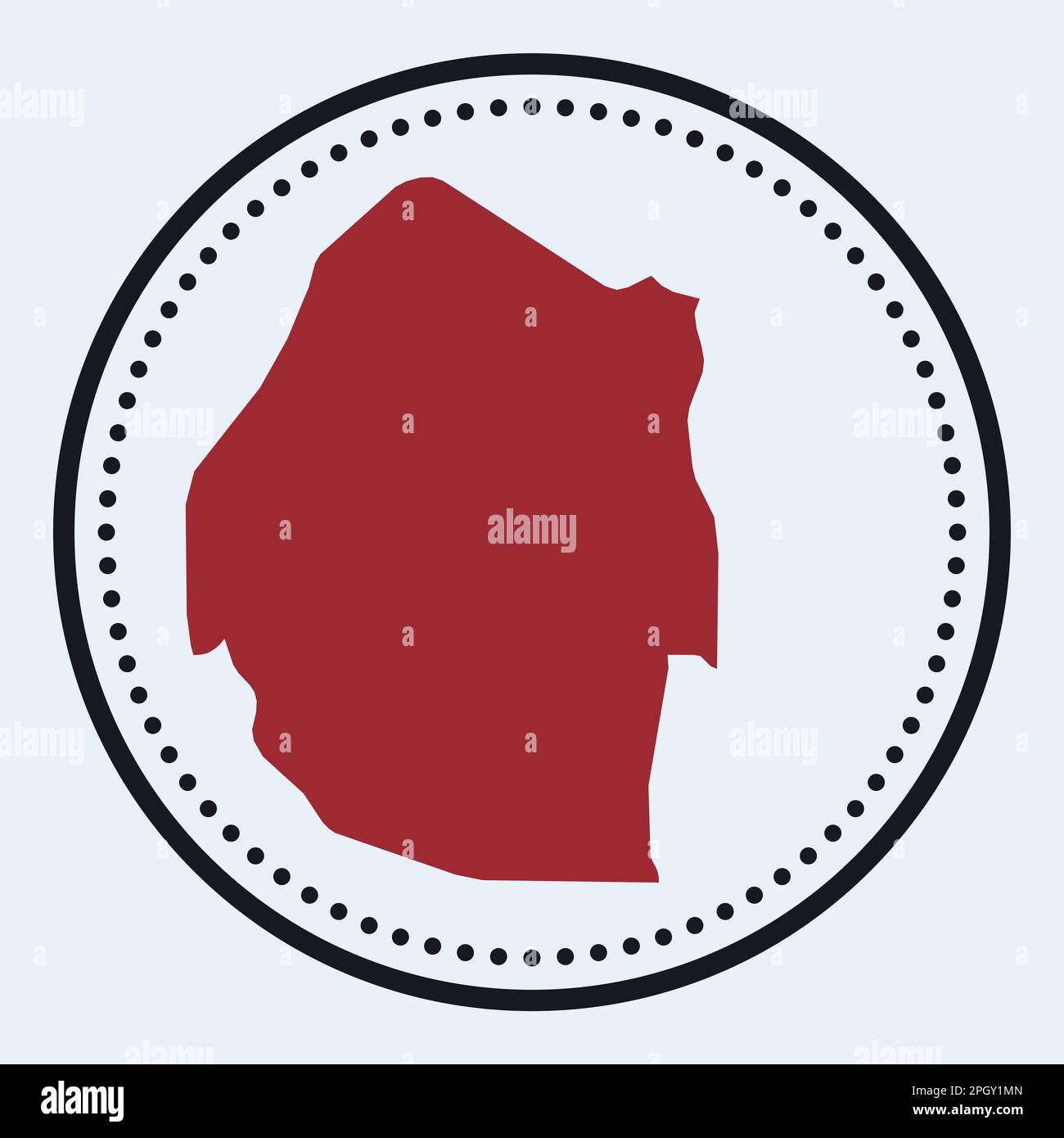 Swaziland round stamp. Round logo with country map and title. Stylish ...