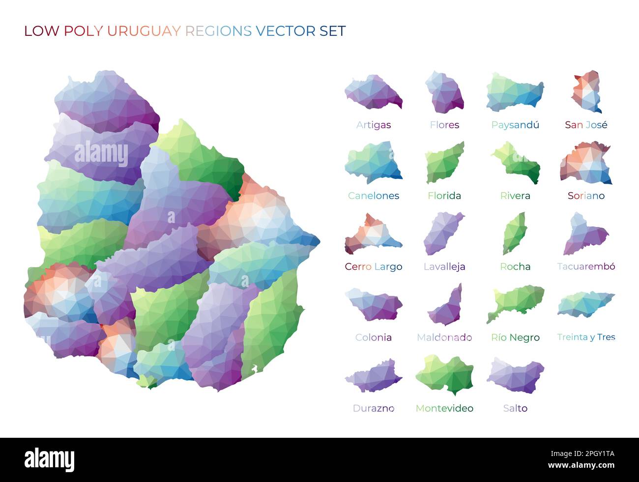 Uruguay vector outline map hi-res stock photography and images - Alamy