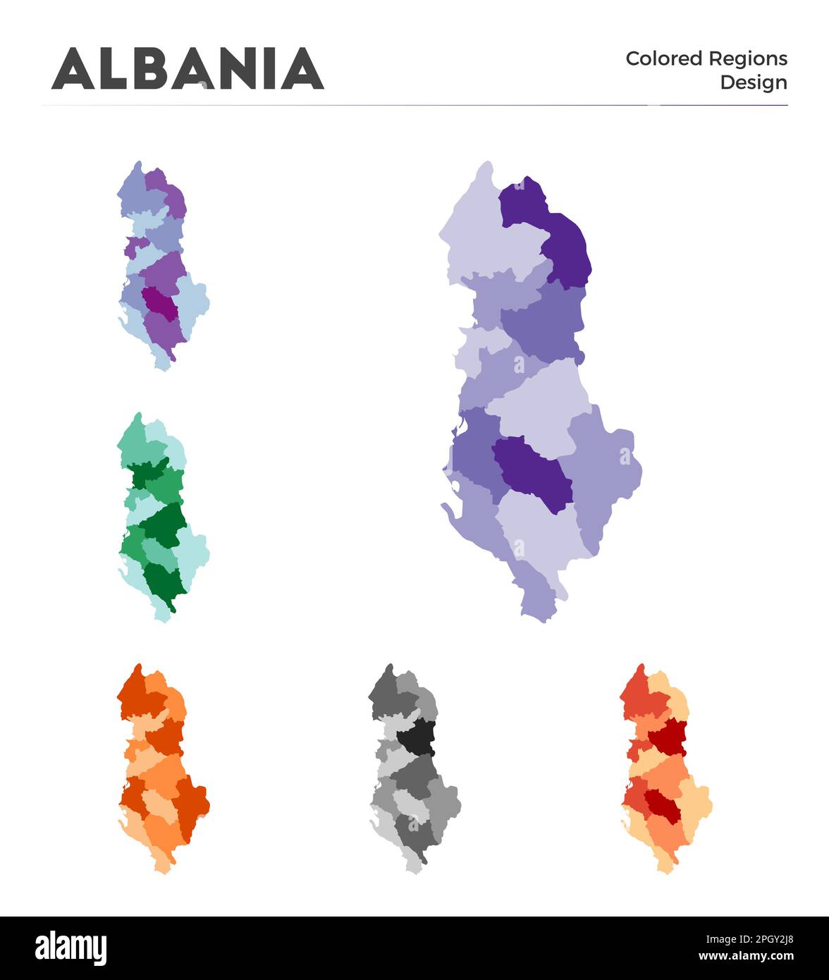 Albania map collection. Borders of Albania for your infographic ...