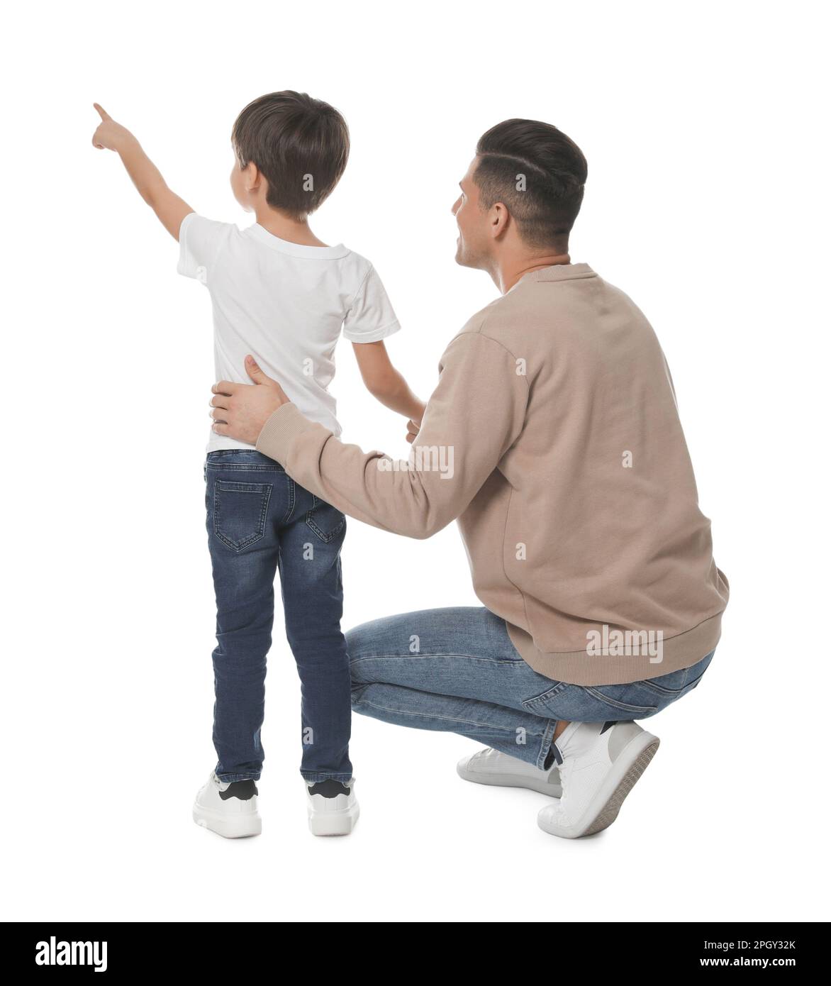 Boy sitting back view Cut Out Stock Images & Pictures - Alamy