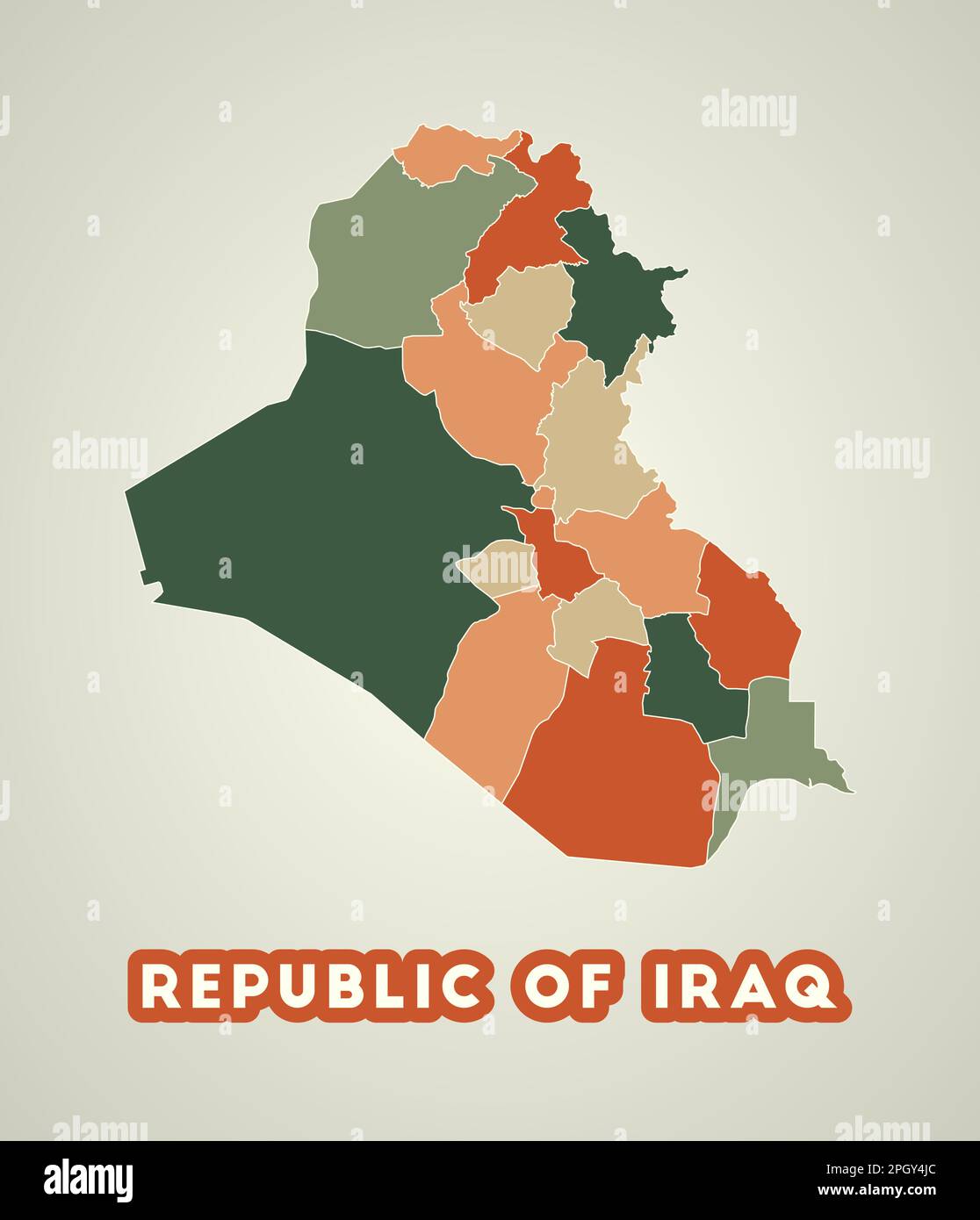 Map of iraq isolated Stock Vector Images - Alamy