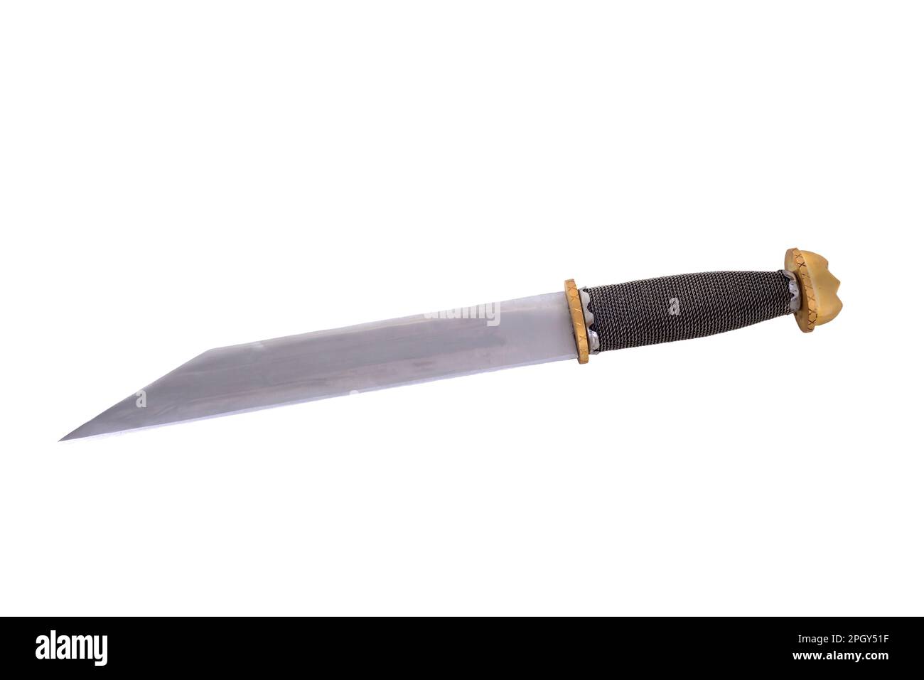 Seax or scramasax or scramaseax isolated on a white background Stock ...