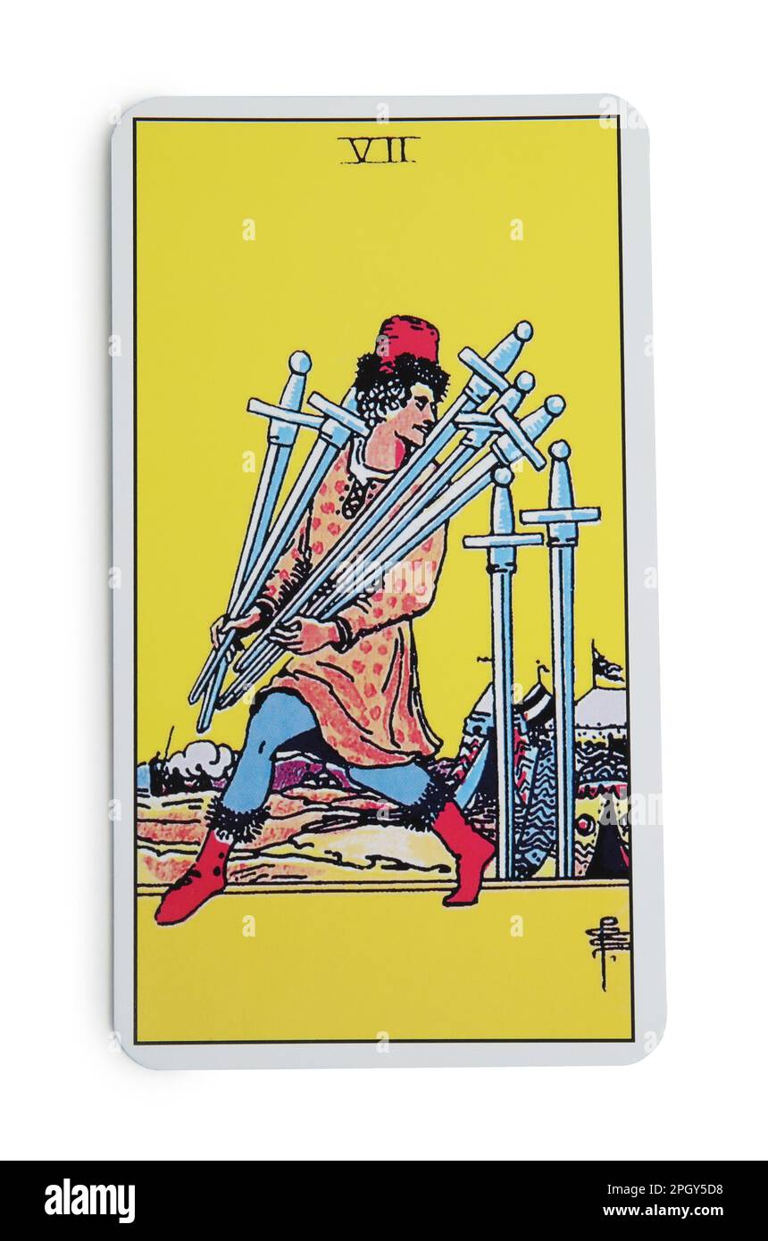 Seven of swords tarot hi-res stock photography and images - Alamy