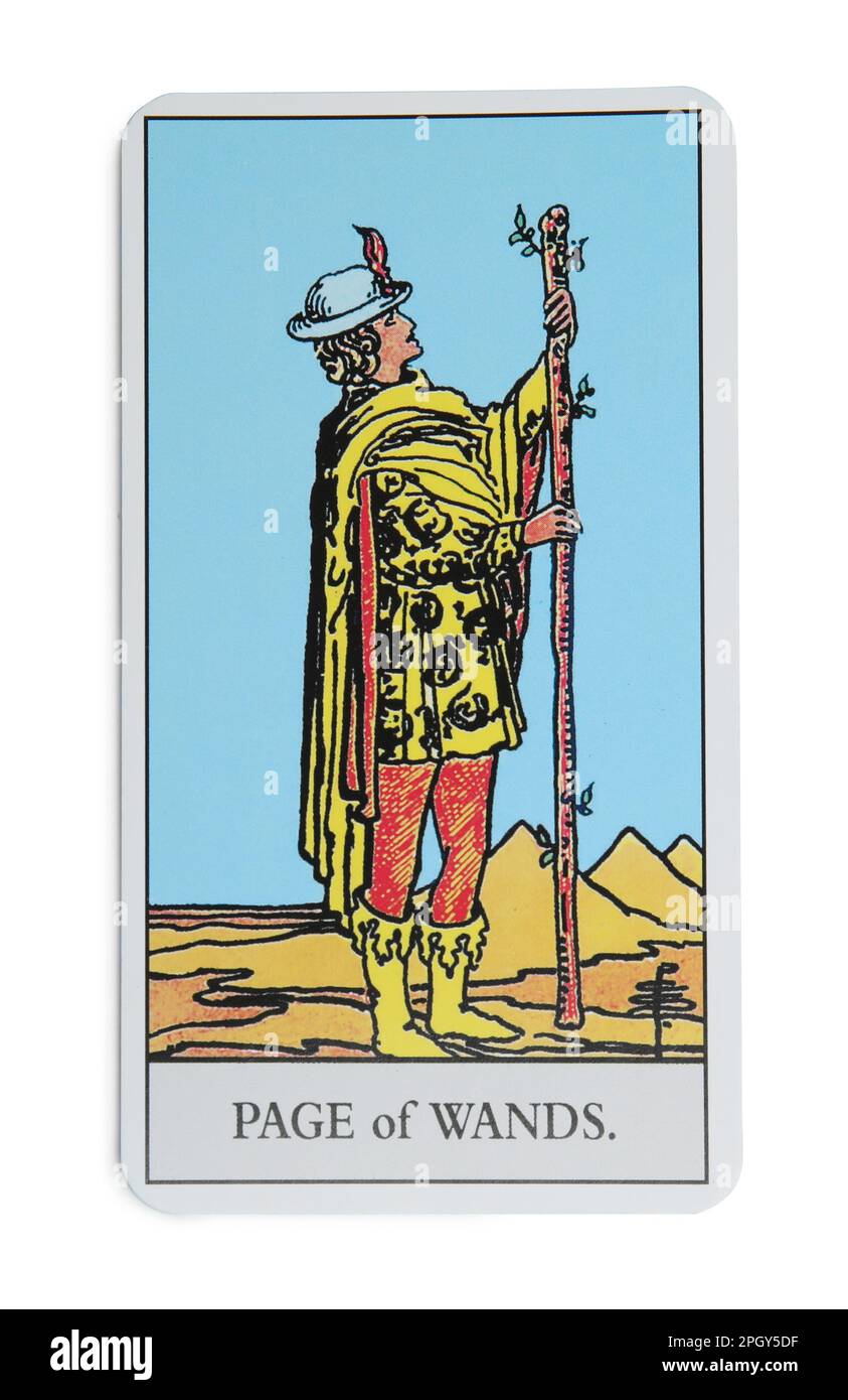 Page of wands tarot card hi-res stock photography and images - Alamy