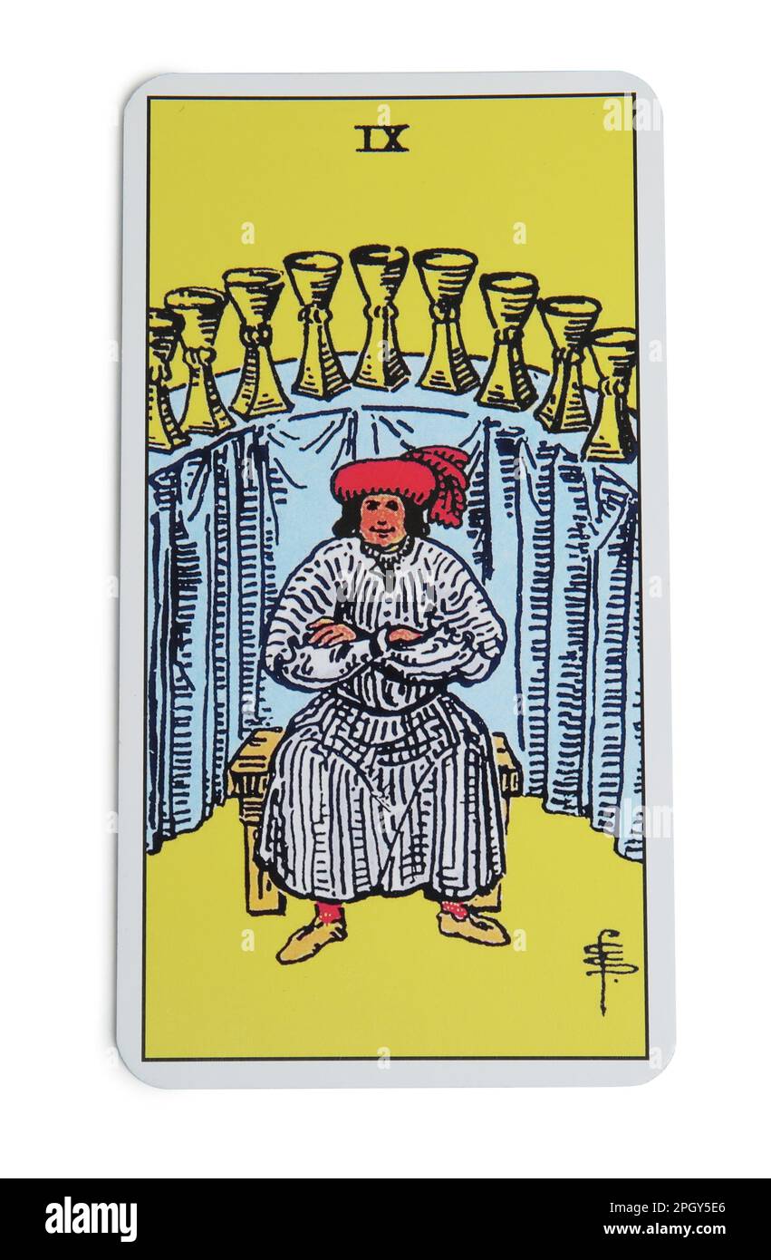 Nine of cups tarot card hi-res stock photography and images - Alamy