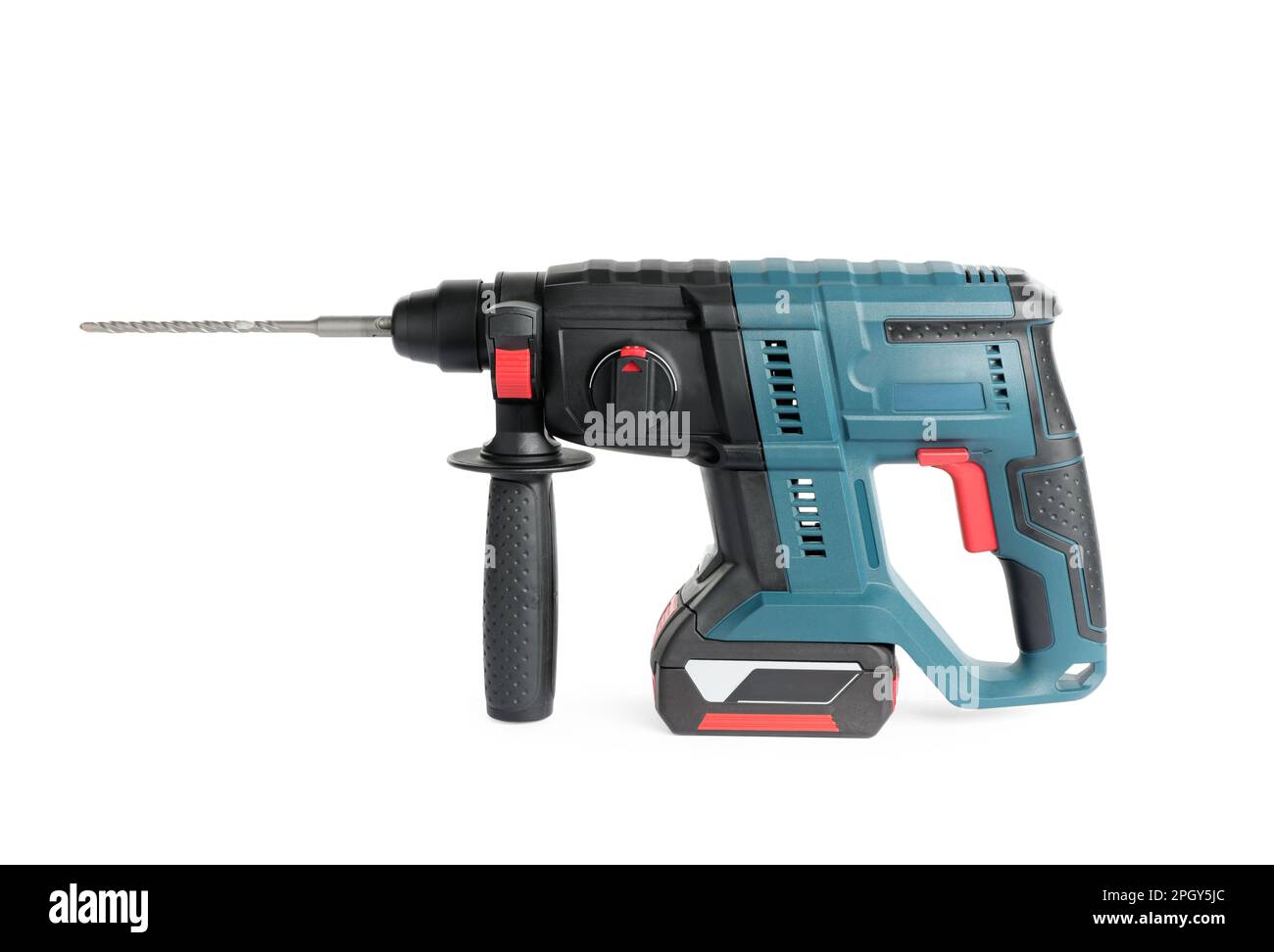Modern electric power drill isolated on white Stock Photo - Alamy