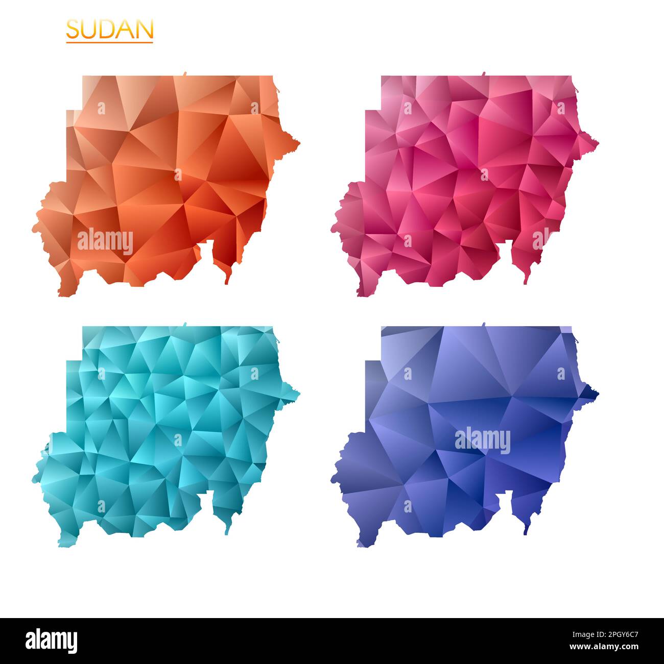 Sudan map new style hi-res stock photography and images - Alamy