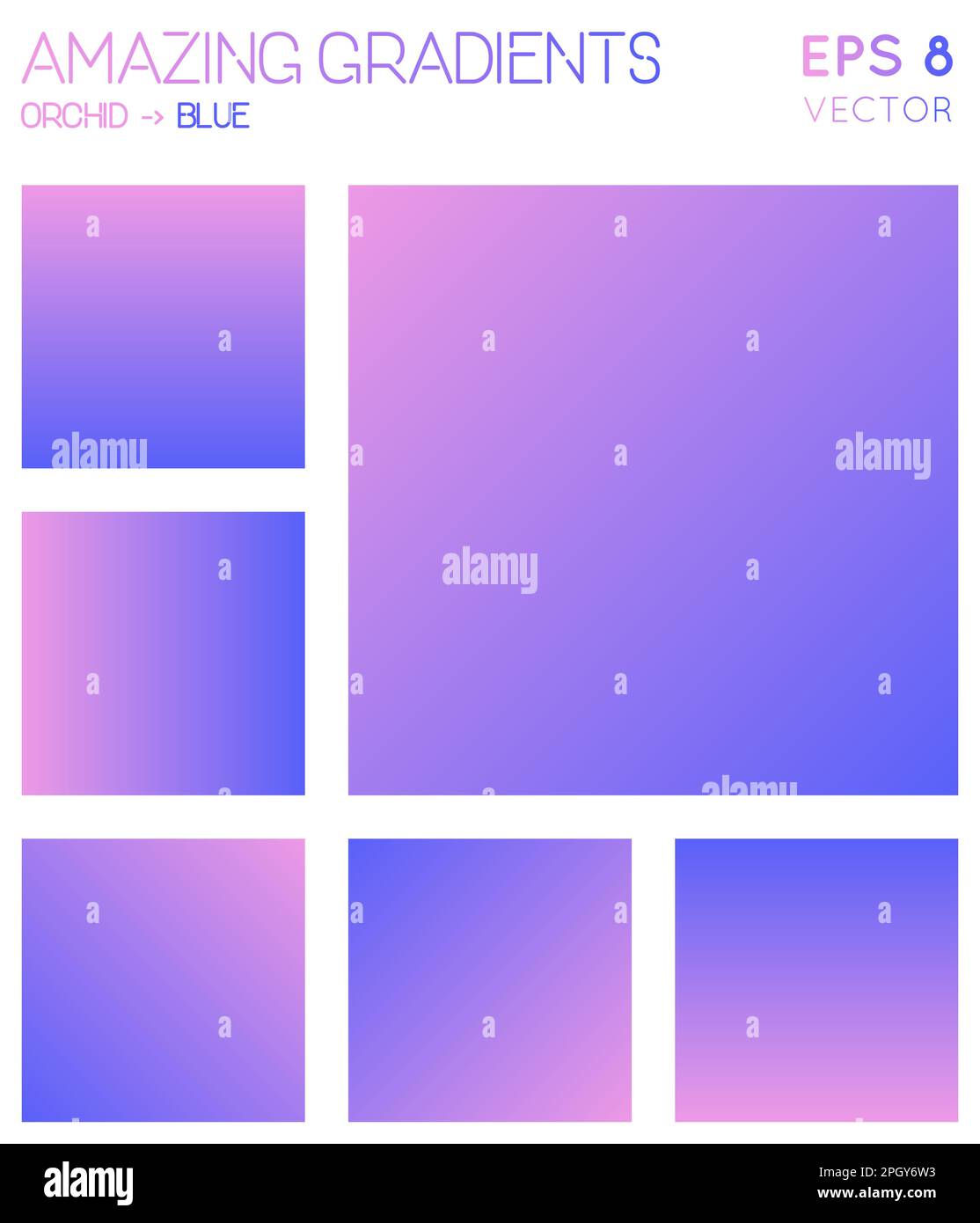 Colorful gradients in orchid and blue color tones. Adorable gradient ...