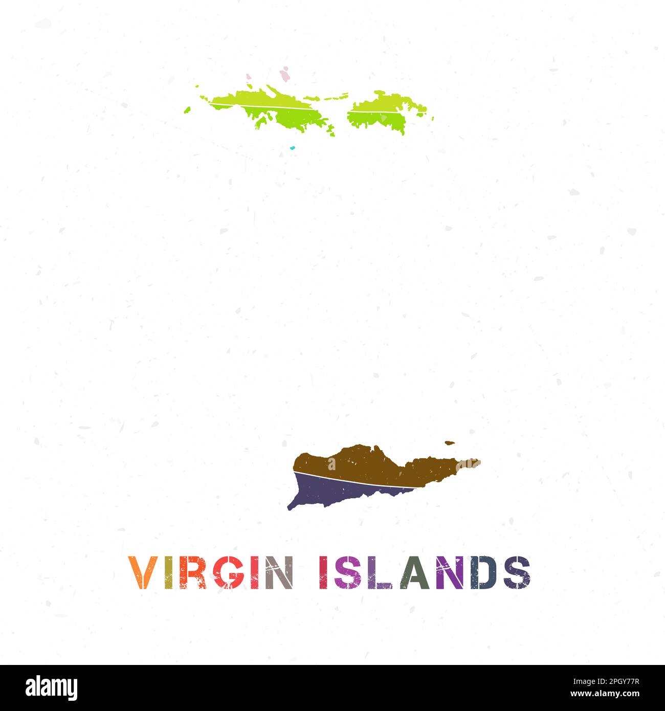 Virgin Islands map design. Shape of the island with beautiful geometric ...