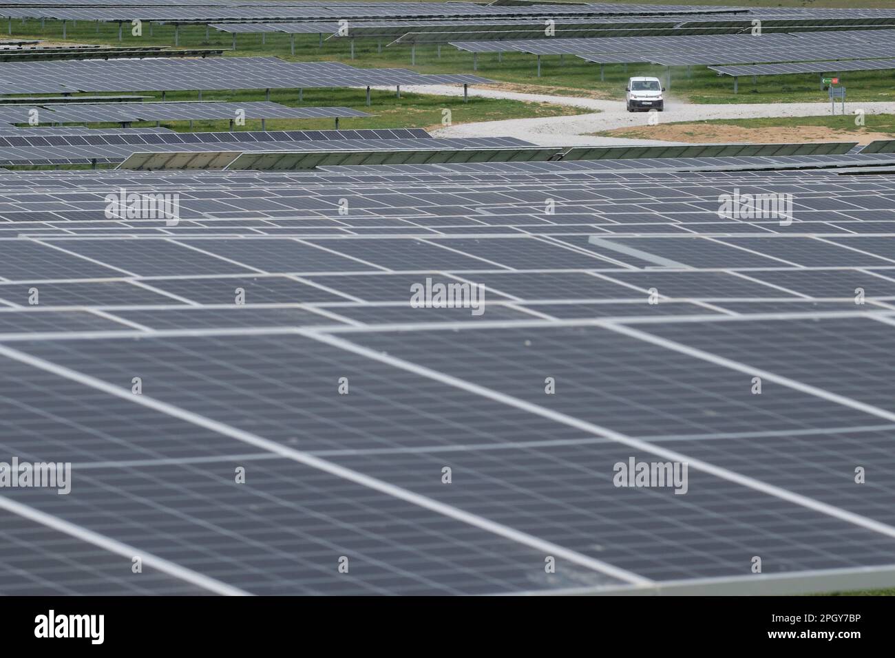 Caceres. 24th Mar, 2023. This photo taken on March 24, 2023 shows solar ...