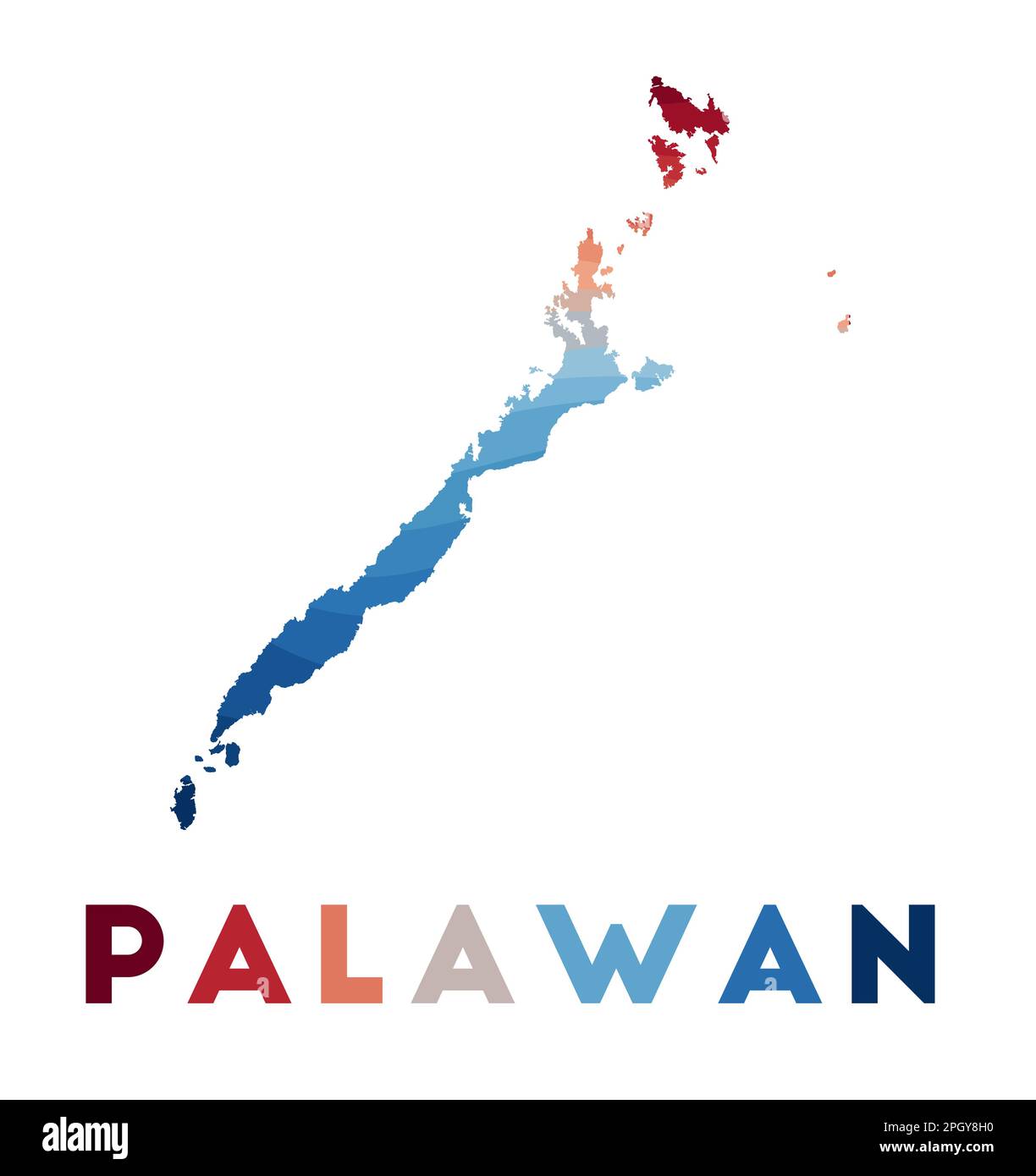 Palawan map hi-res stock photography and images - Alamy