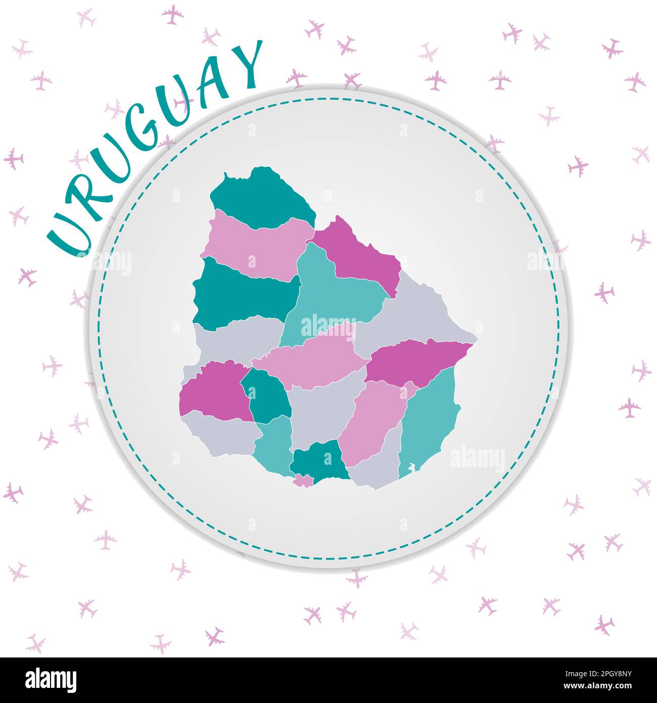 Uruguay vector outline map hi-res stock photography and images - Alamy