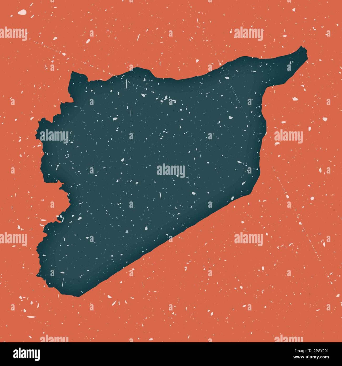 Syria vintage map. Grunge map of the country with distressed texture ...
