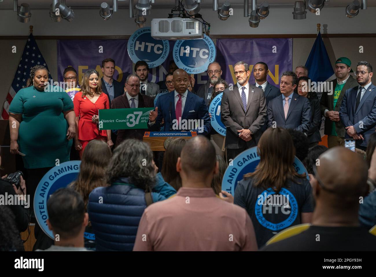 Mayor Eric Adams speaks at rally in support of the Child Tax Credit and ...