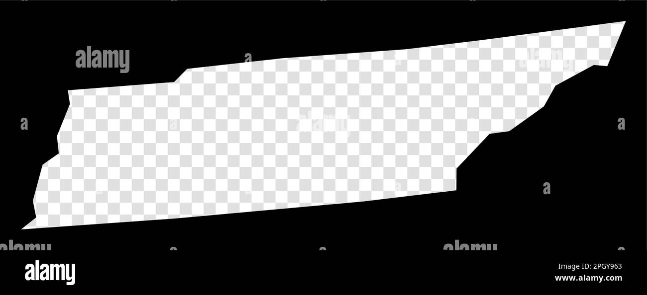 Stencil map of Tennessee. Simple and minimal transparent map of ...
