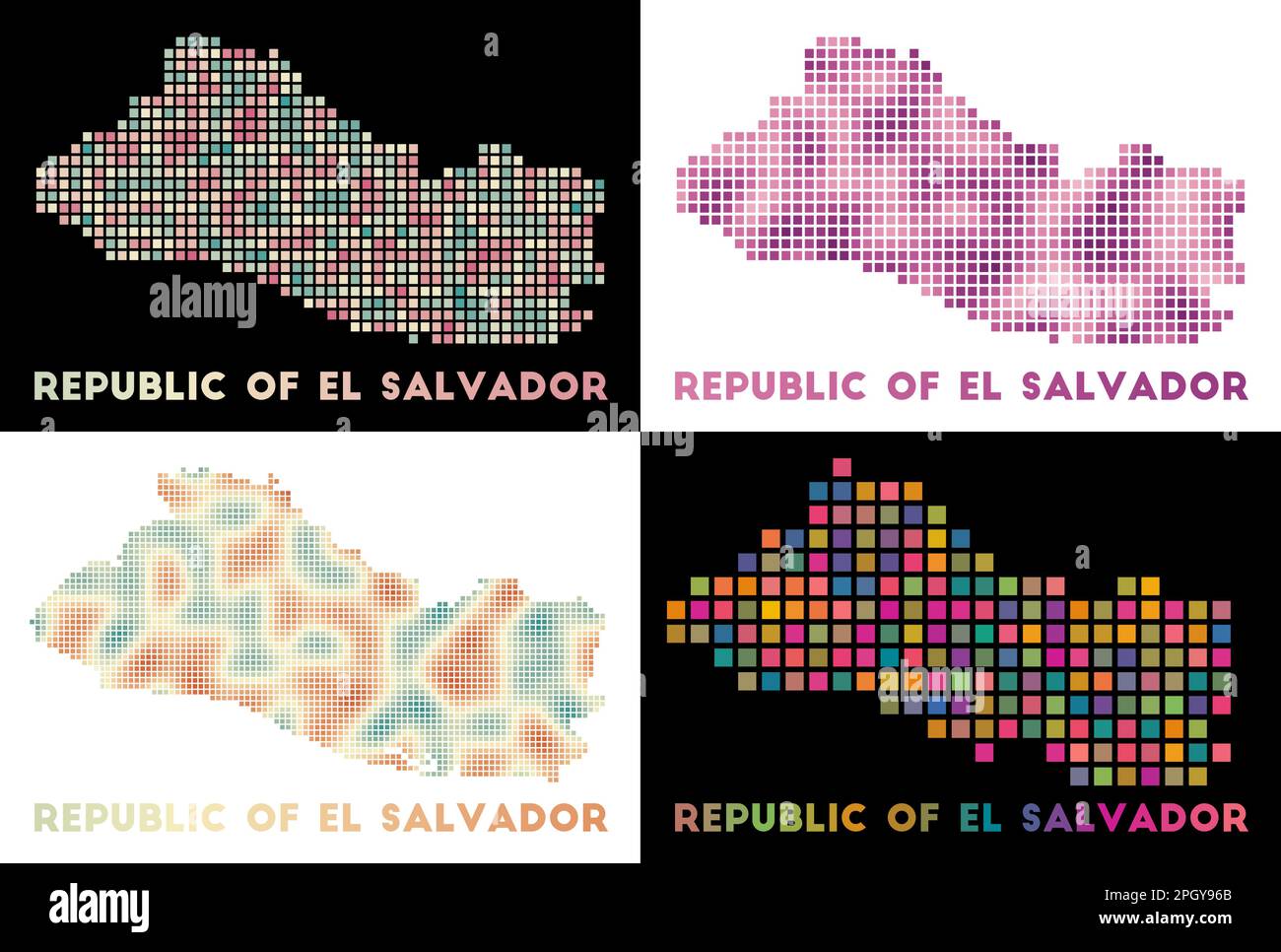 Republic of El Salvador map. Collection of maps of the Republic of El ...