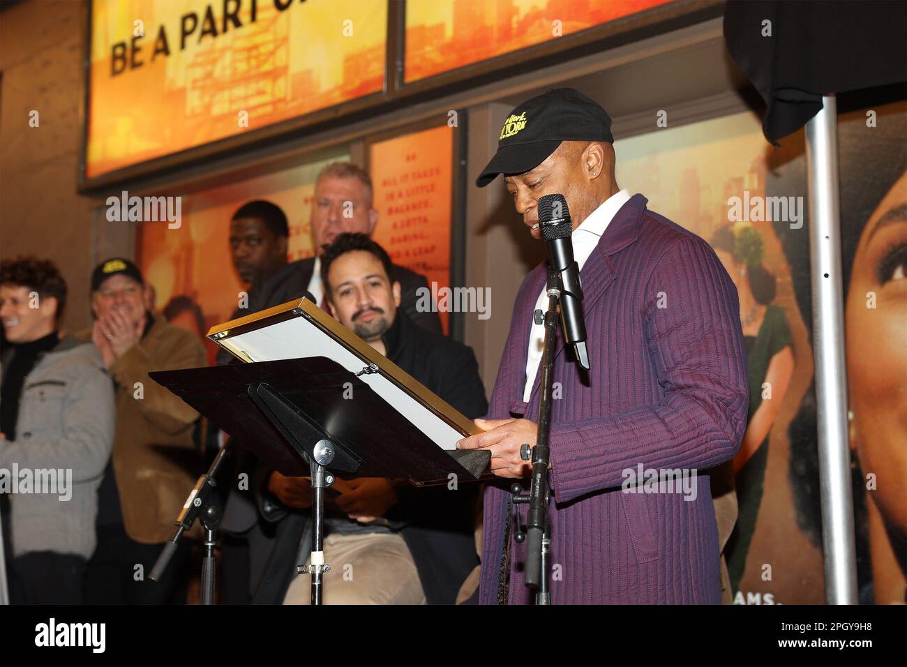 New York, NY, USA. 24th Mar, 2023. Lin-Manuel Miranda, Mayor Eric Adams ...