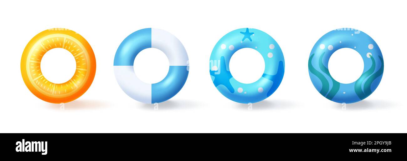 Summer floater vector set. Summer floaters element isolated for beach ...