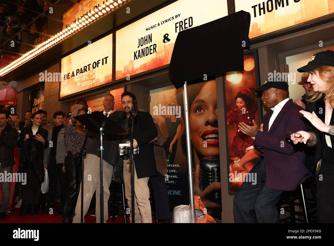 New York, NY, USA. 24th Mar, 2023. Lin-Manuel Miranda, Mayor Eric Adams ...
