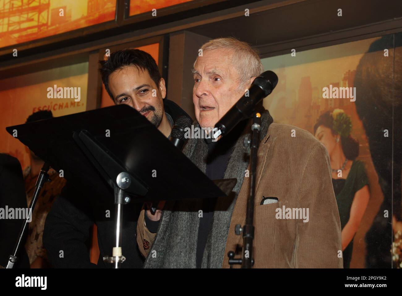 New York, NY, USA. 24th Mar, 2023. Lin-Manuel Miranda, John Kander at a ...