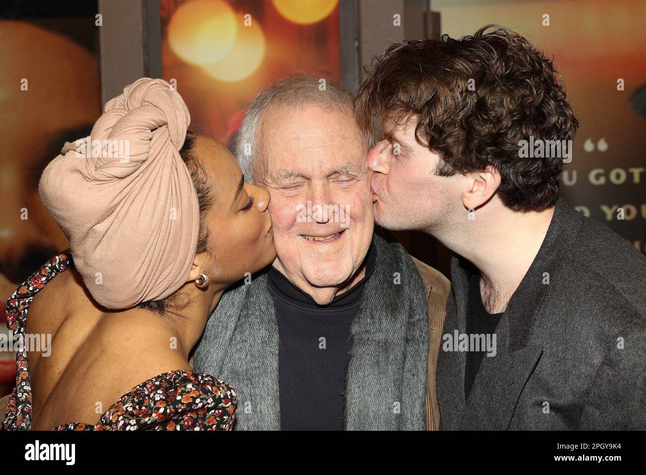 New York, NY, USA. 24th Mar, 2023. Anna Uzele, John Kander, Colton Ryan ...