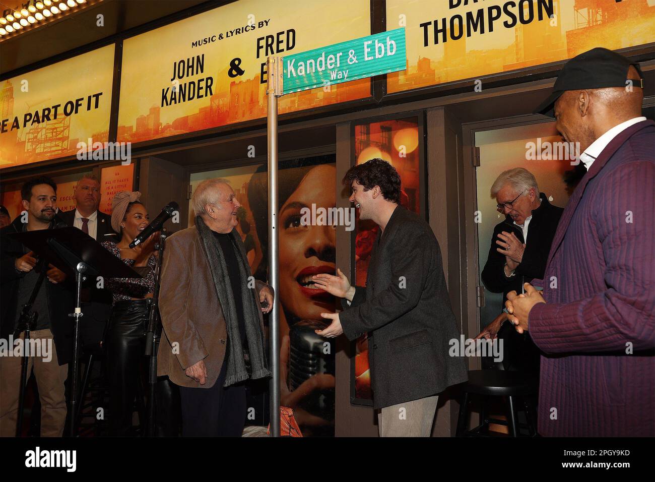 New York, NY, USA. 24th Mar, 2023. Lin-Manuel Miranda, Anna Uzele, John ...