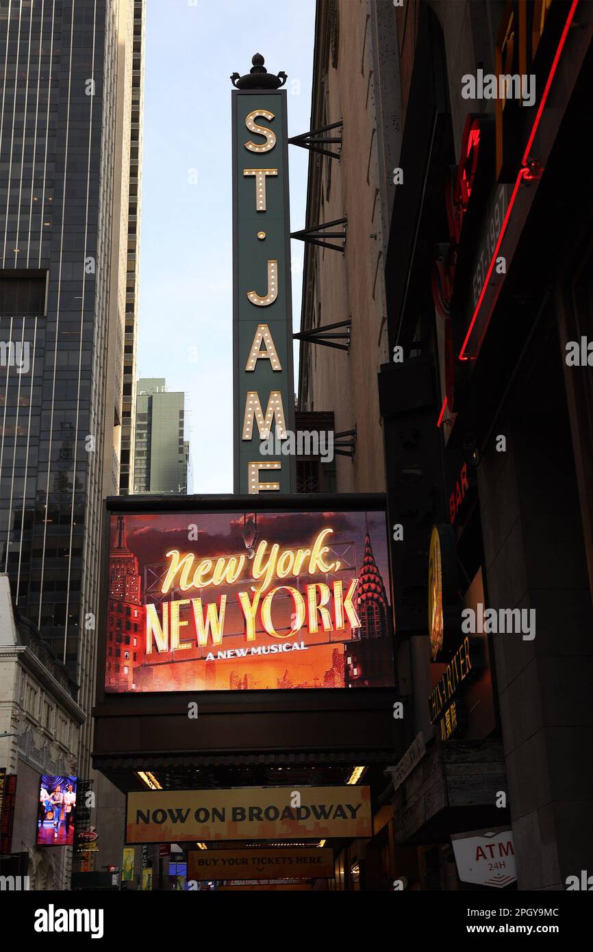 New York, NY, USA. 24th Mar, 2023. Marquee at a public appearance for ...
