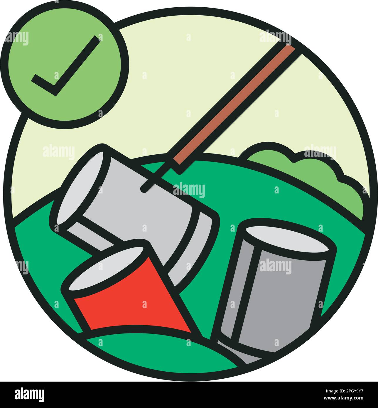 Picking rubbish up Cut Out Stock Images & Pictures - Alamy