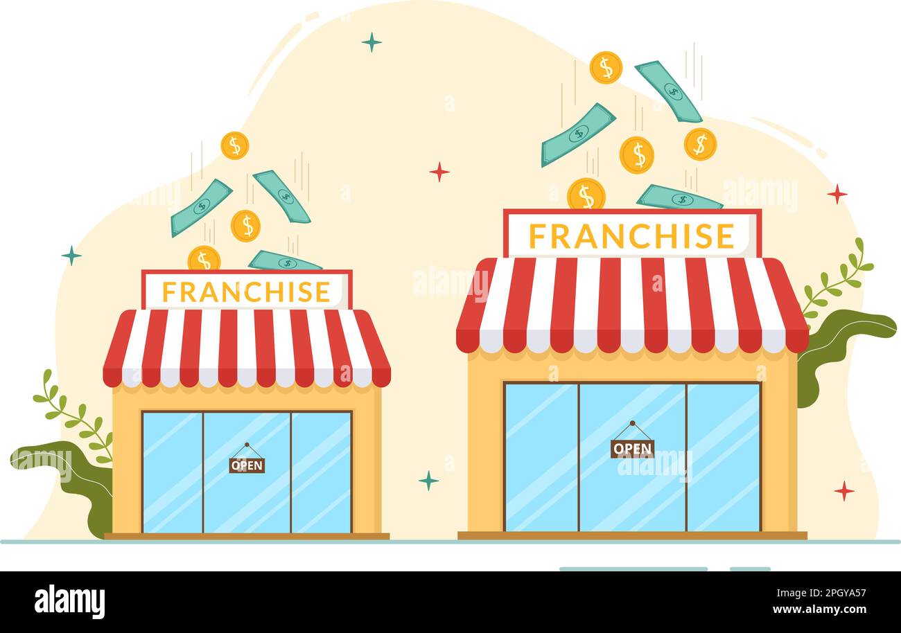 Franchise Advertising Illustration with Business and Finance to ...