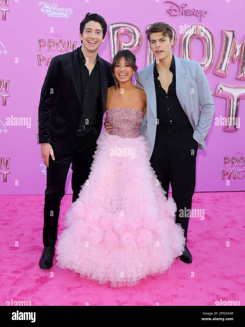 Los Angeles, USA. 24th Mar, 2023. Milo Manheim, Peyton Elizabeth Lee, Blake Draper arrives at ...