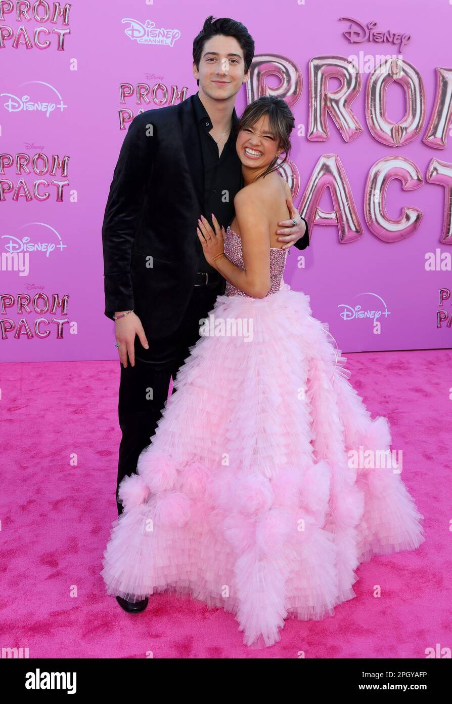 Los Angeles, USA. 24th Mar, 2023. Milo Manheim, Peyton Elizabeth Lee arrives at The Red Carpet ...