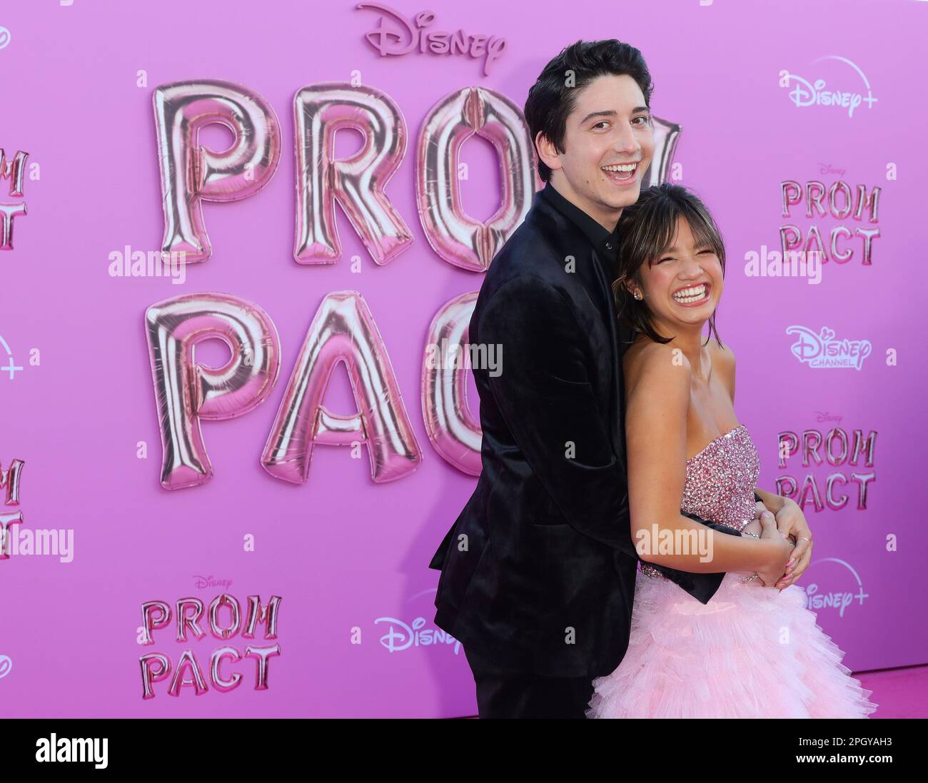 Los Angeles, USA. 24th Mar, 2023. Milo Manheim, Peyton Elizabeth Lee arrives at The Red Carpet ...