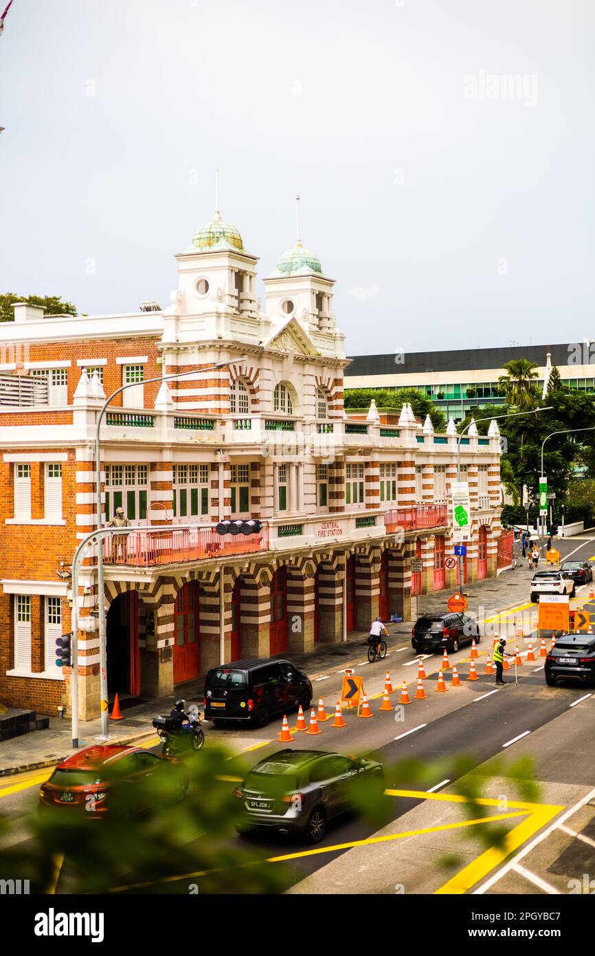 Central Fire Station In Singapore Stock Photo - Alamy