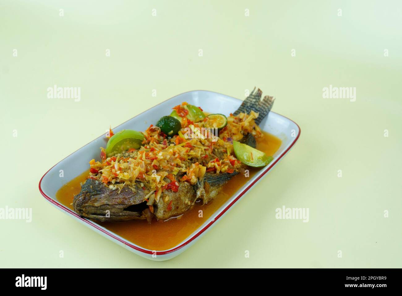 Pecak Ikan Mujair Betawi is a traditional Indonesian dish that ...