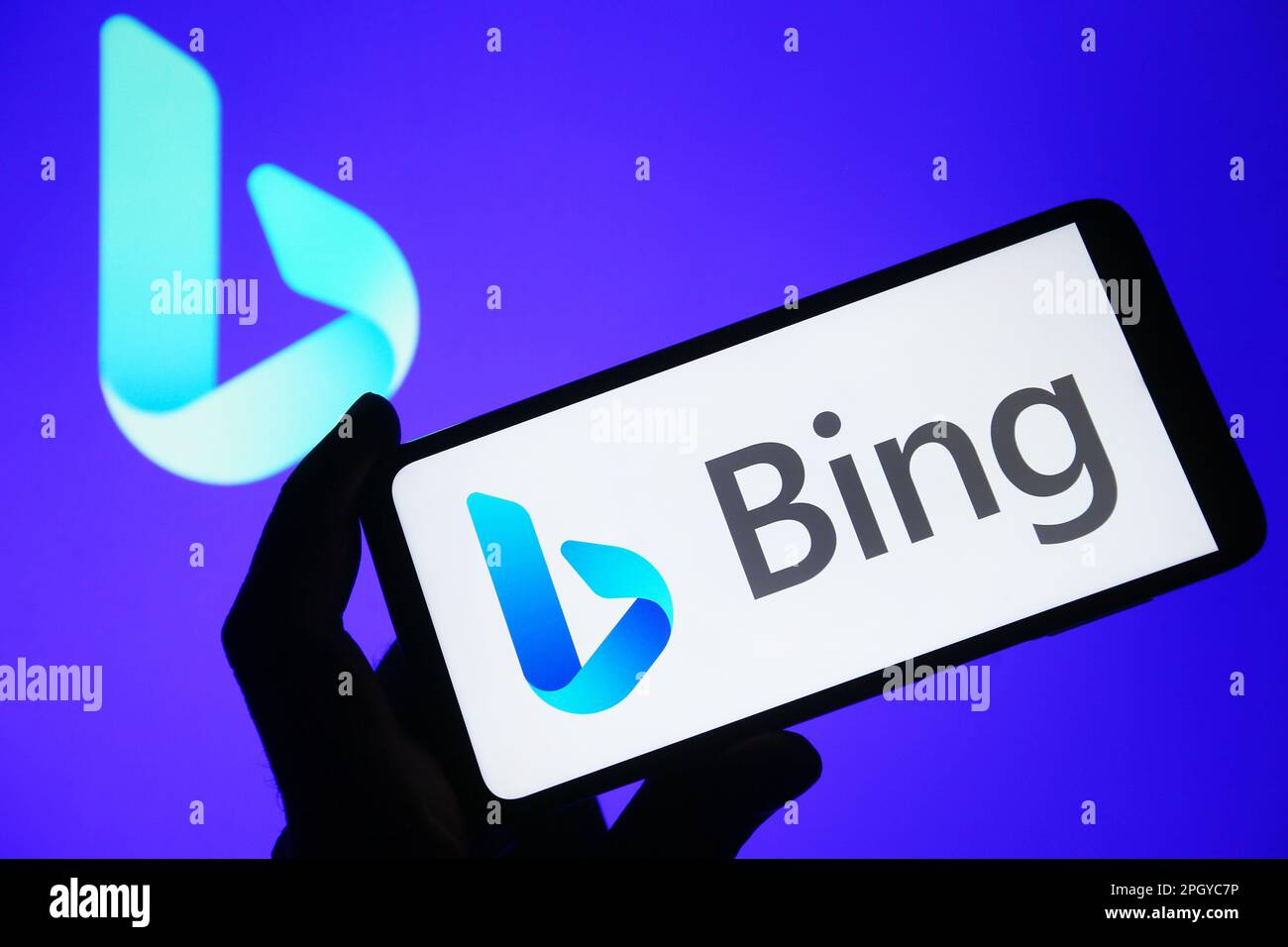 Ukraine. 24th Mar, 2023. In this photo illustration, Microsoft Bing ...