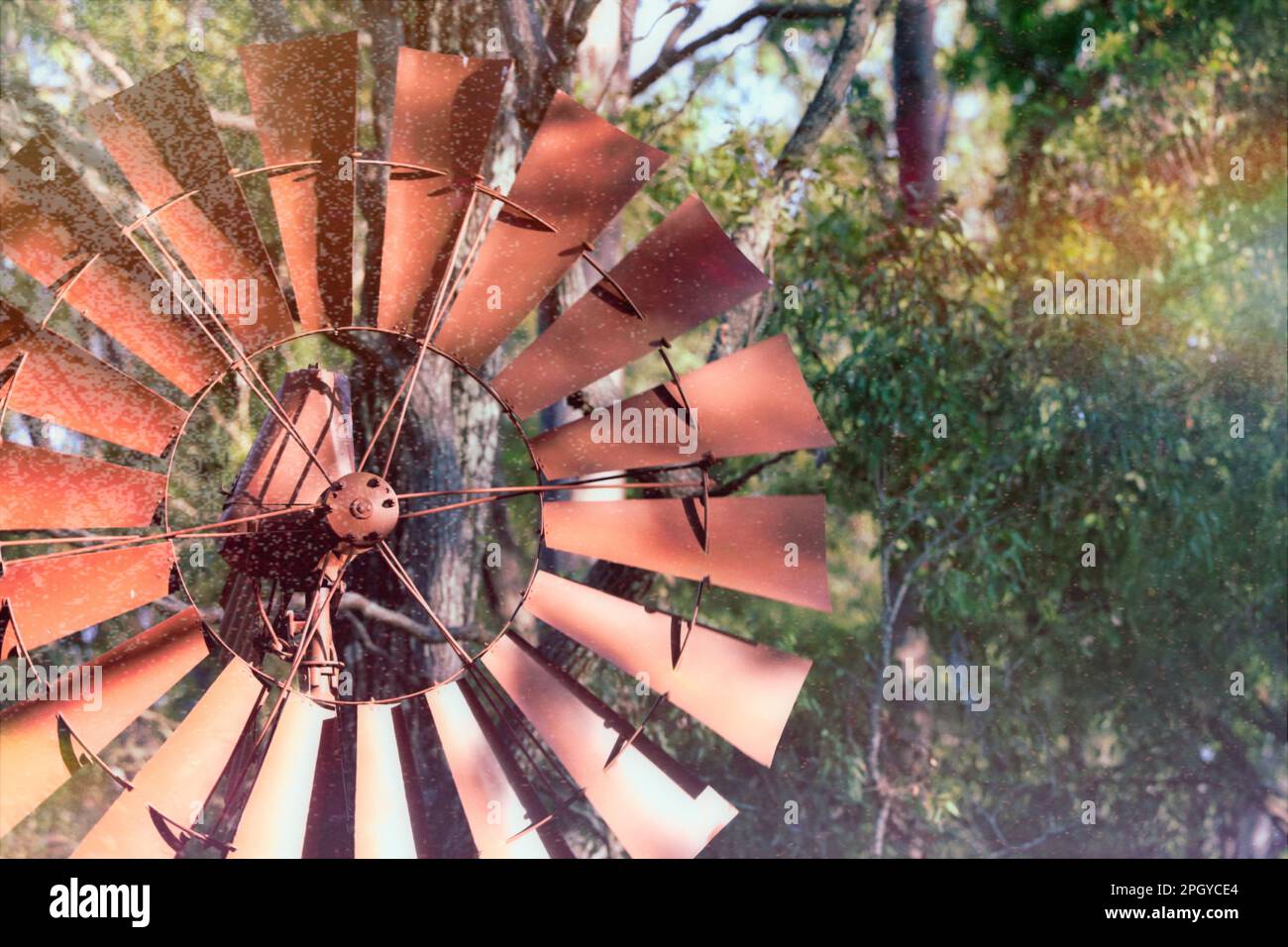 Random stock images of old rusty metal windmill blades shot up close ...
