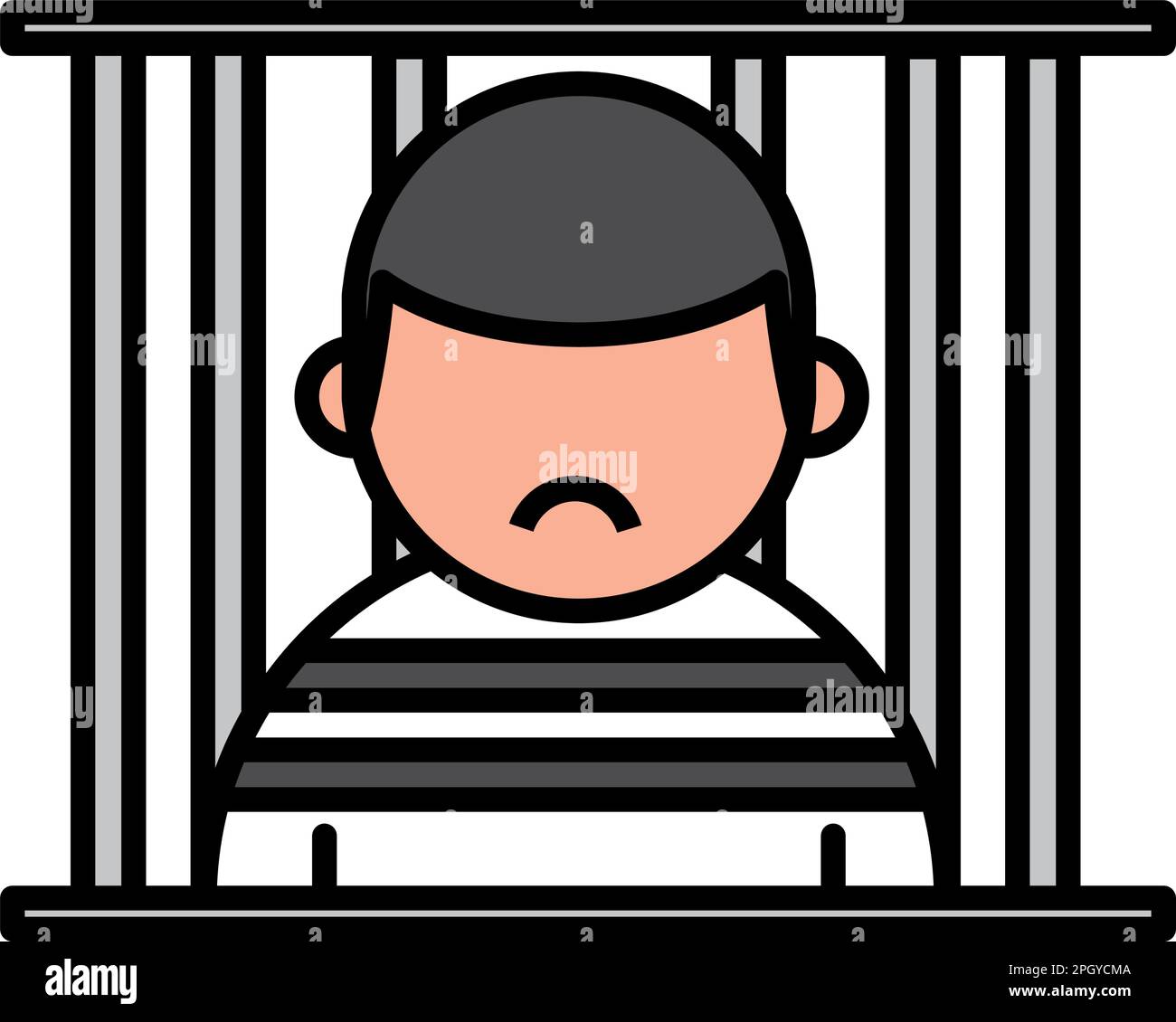 prisoner in jail Stock Vector Image & Art - Alamy