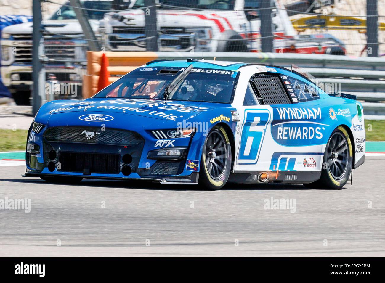 AUSTIN, TX - MARCH 24: Brad Keselowski (#6 RFK Racing Wyndham Rewards ...