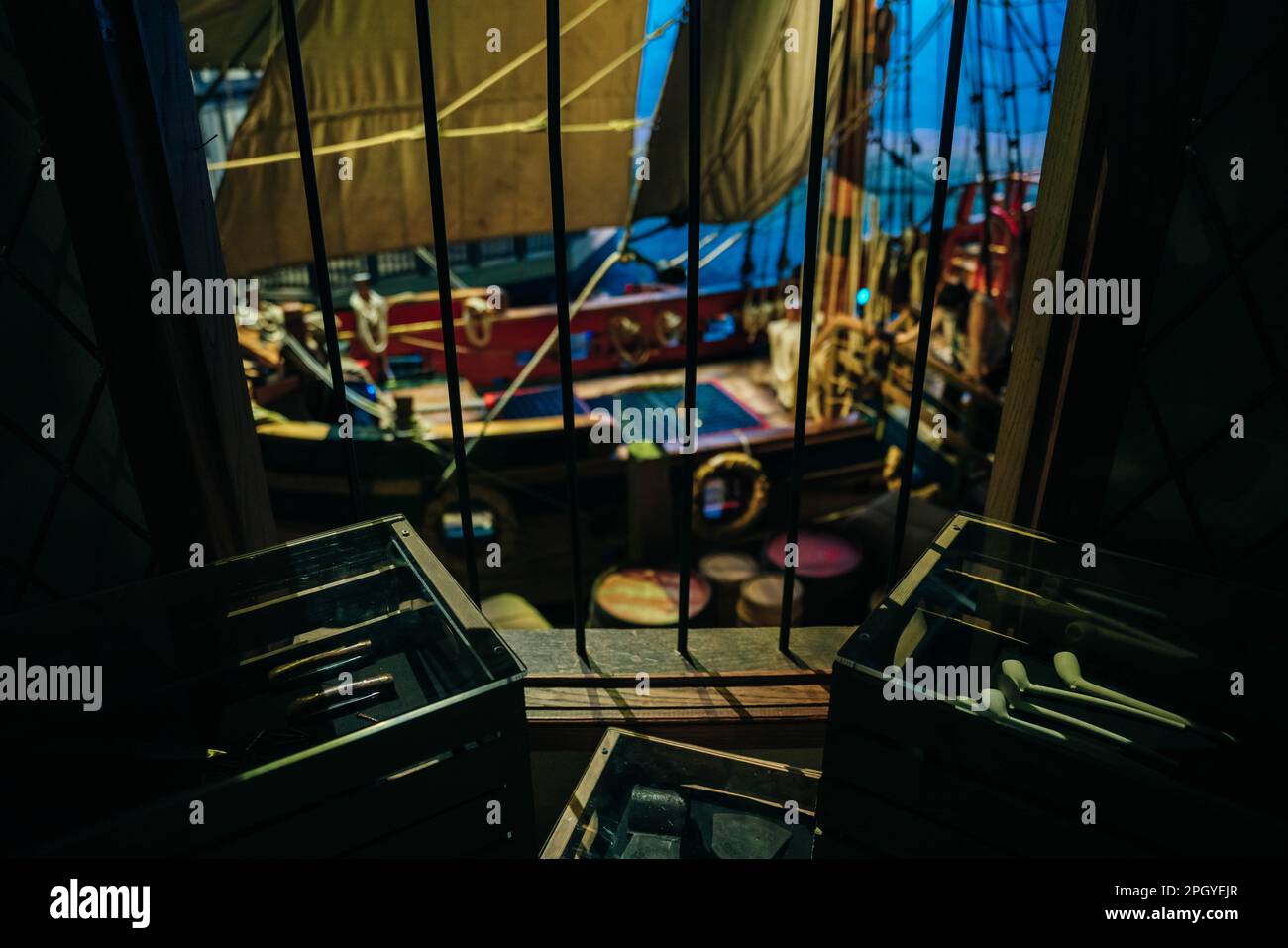 Winnipeg, Manitoba Canada - October 2022: A lifesize model of the ship ...