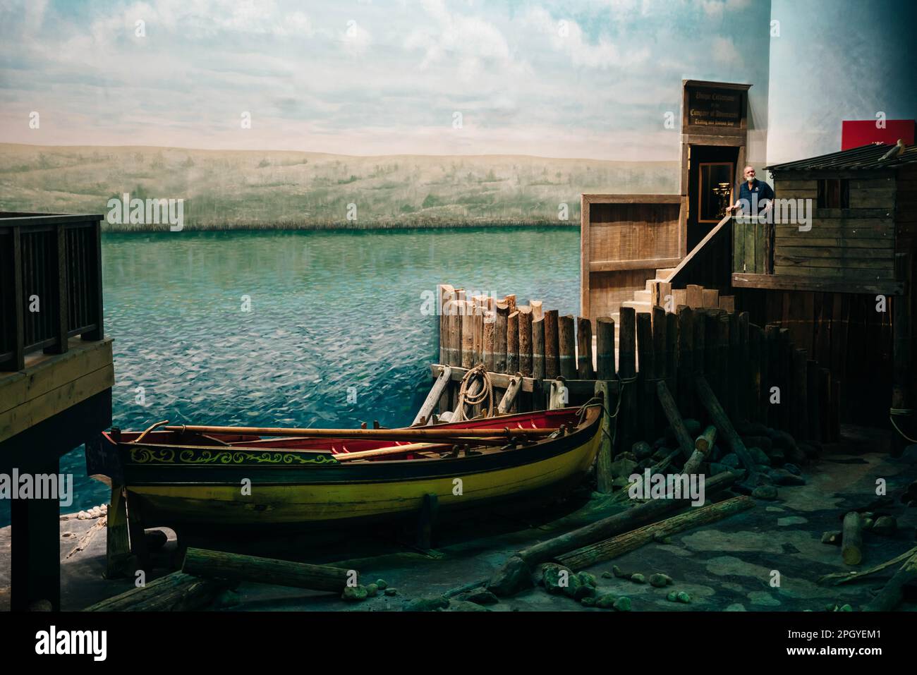 Winnipeg, Manitoba Canada - October 2022: A lifesize model of the ship ...