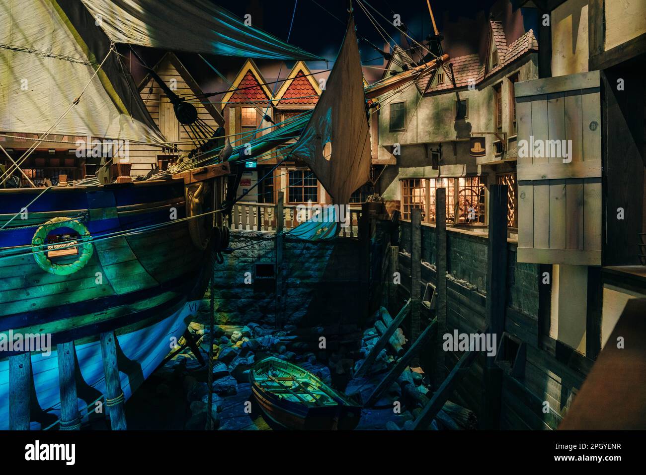 Winnipeg, Manitoba Canada - October 2022: A lifesize model of the ship ...