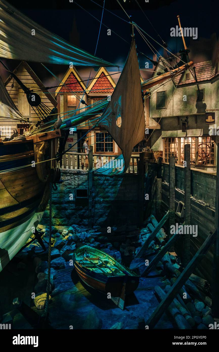 Winnipeg, Manitoba Canada - October 2022: A lifesize model of the ship ...