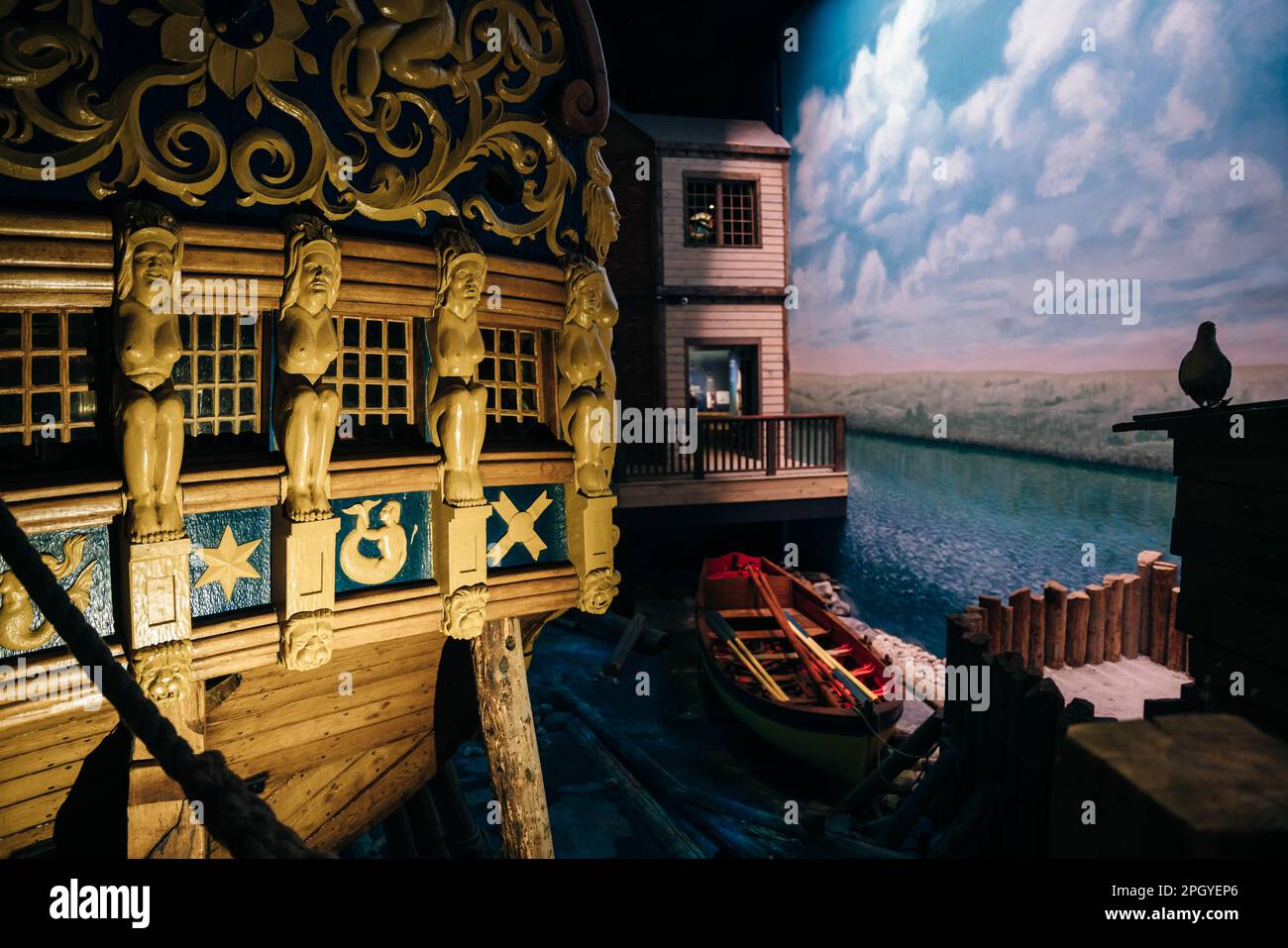 Winnipeg, Manitoba Canada - October 2022: A lifesize model of the ship ...