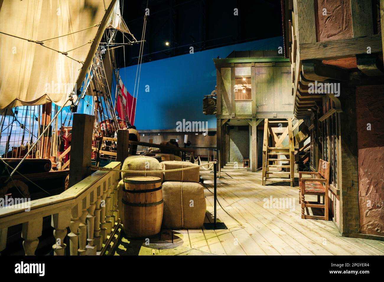 Winnipeg, Manitoba Canada - October 2022: A lifesize model of the ship ...